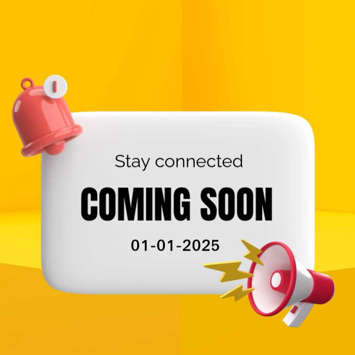 Stay connected coming soon Template | PosterMyWall