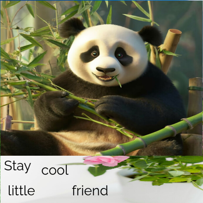 Plantilla de Stay cool panda | PosterMyWall