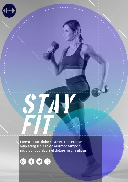 Stay Fit Template | PosterMyWall