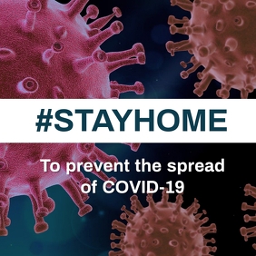 stay home instagram post design template | PosterMyWall