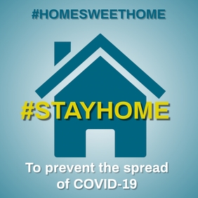 stay home instagram post design template | PosterMyWall