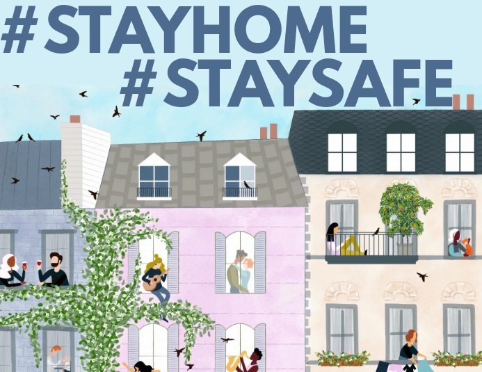 Stay home flyer Template | PosterMyWall