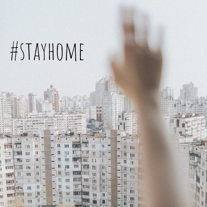 Stay home hand post instagram Template | PosterMyWall