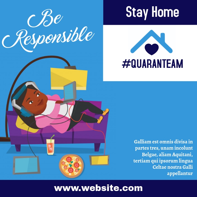 Stay home instagram post design template | PosterMyWall