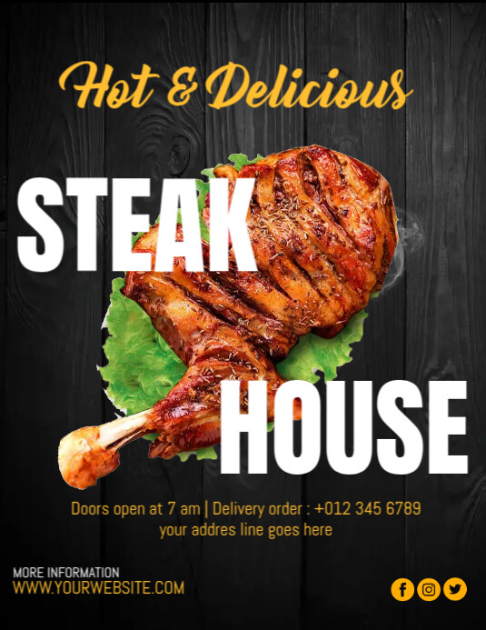 Steak Ads Template | PosterMyWall