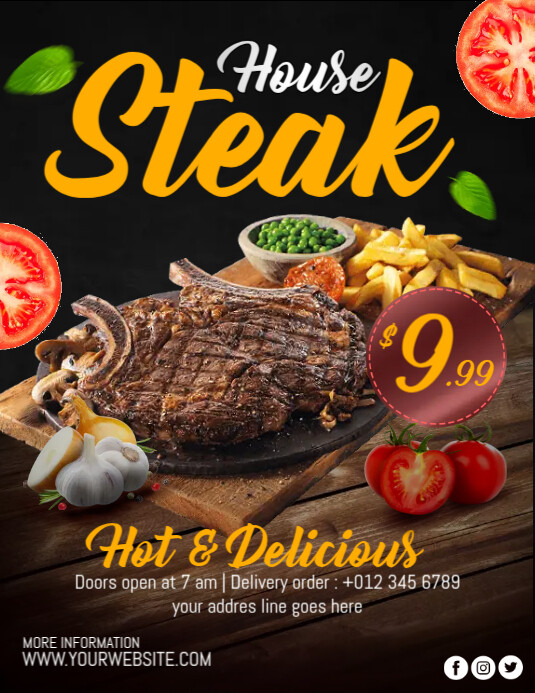 Steak Ads Template | PosterMyWall