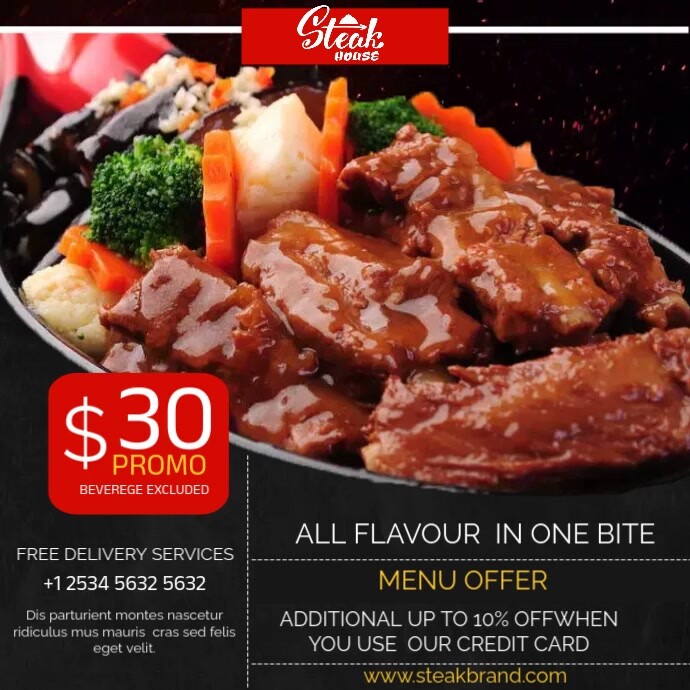 steak Template | PosterMyWall