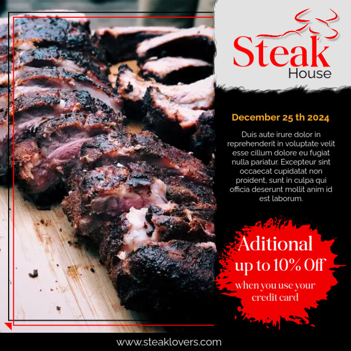 steak Template | PosterMyWall