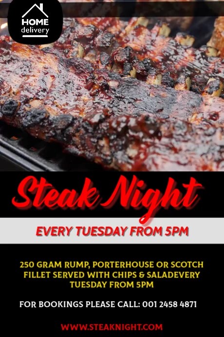 STEAK Template | PosterMyWall