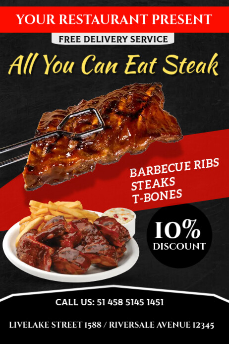 STEAK Template | PosterMyWall