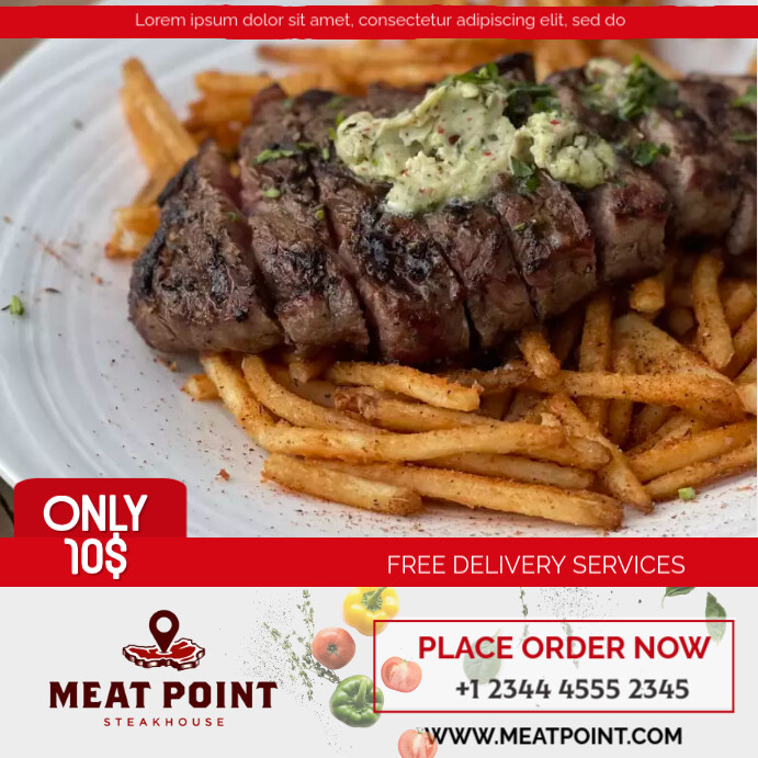 steak Template | PosterMyWall