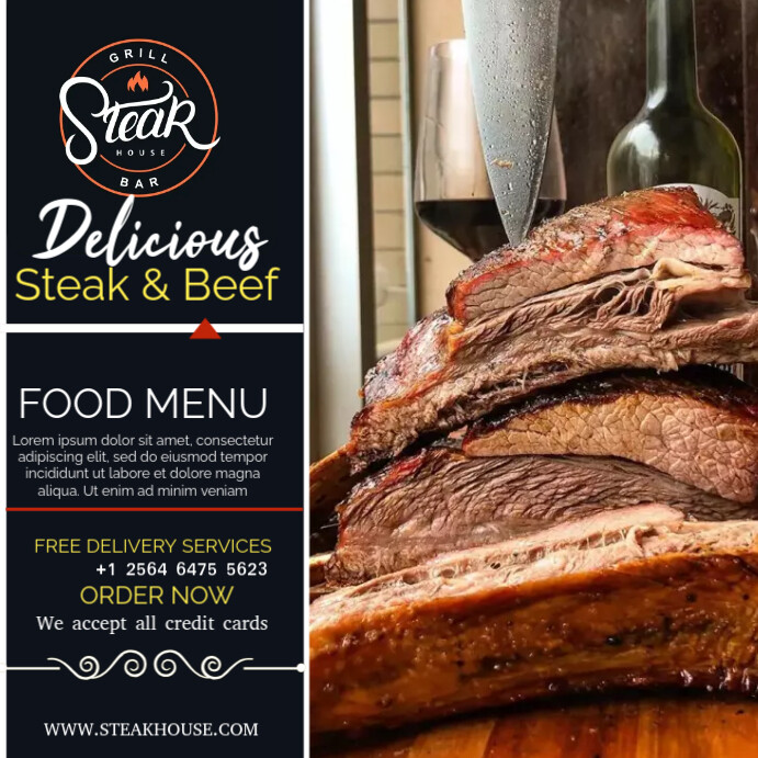 STEAK Template | PosterMyWall