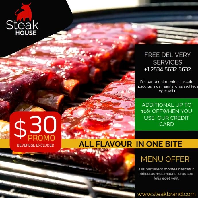 steak Template | PosterMyWall