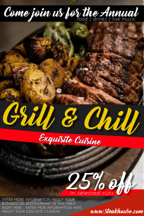 STEAK Template | PosterMyWall