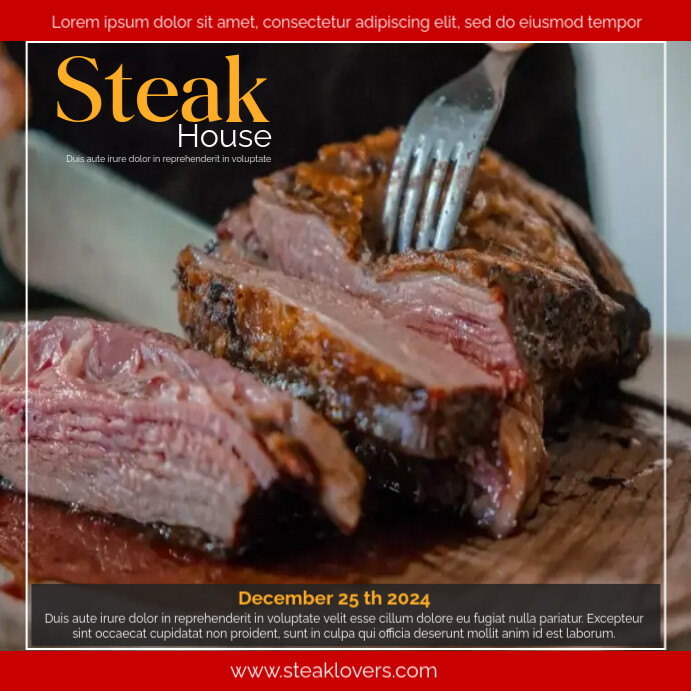 steak Template | PosterMyWall