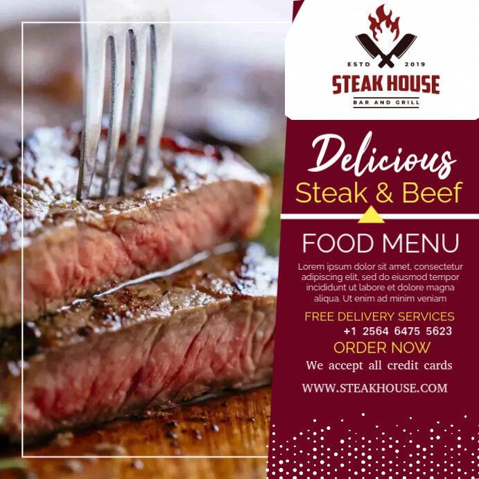 STEAK Template | PosterMyWall