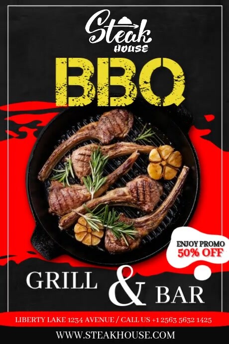 Plantilla de steak | PosterMyWall