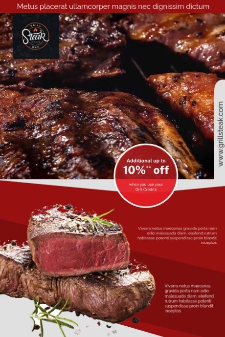 Steak Template | PosterMyWall