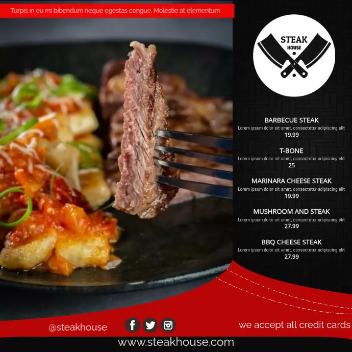 steak Template | PosterMyWall