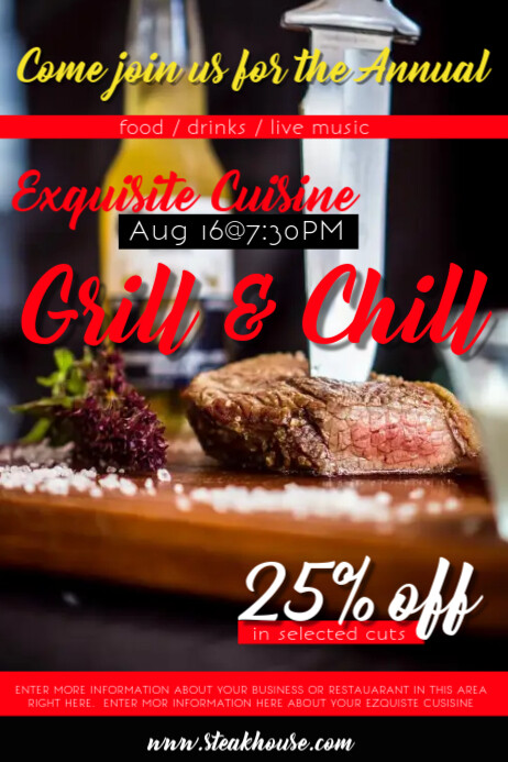 STEAK Template | PosterMyWall