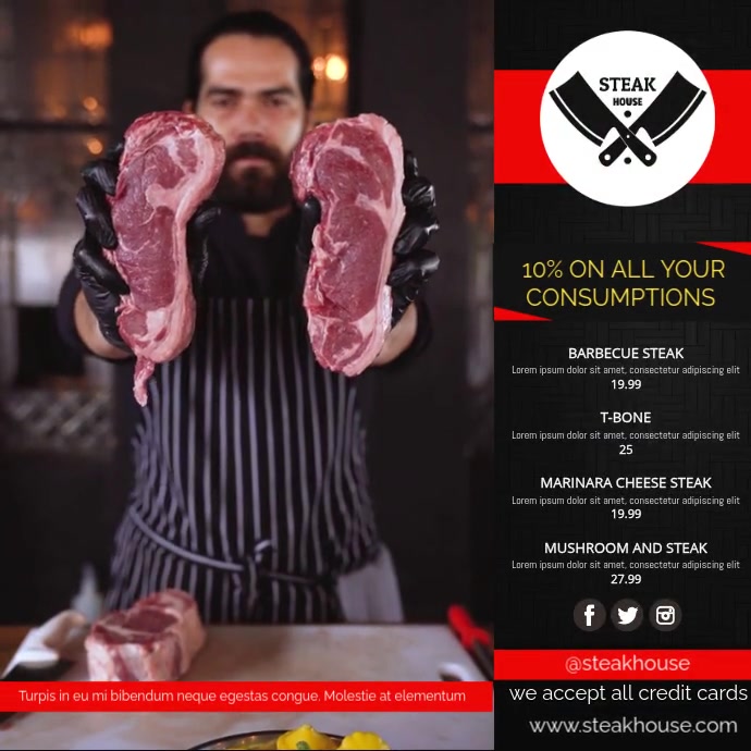 steak Template | PosterMyWall