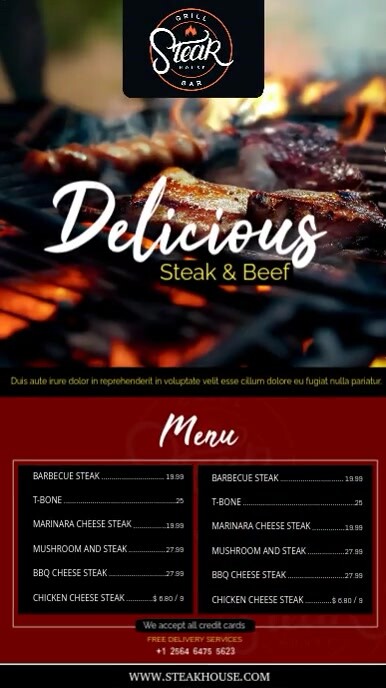 STEAK Template | PosterMyWall