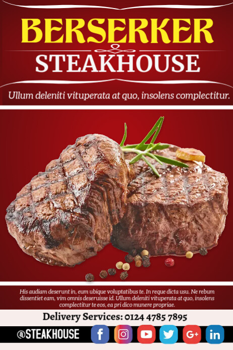 STEAK Template | PosterMyWall