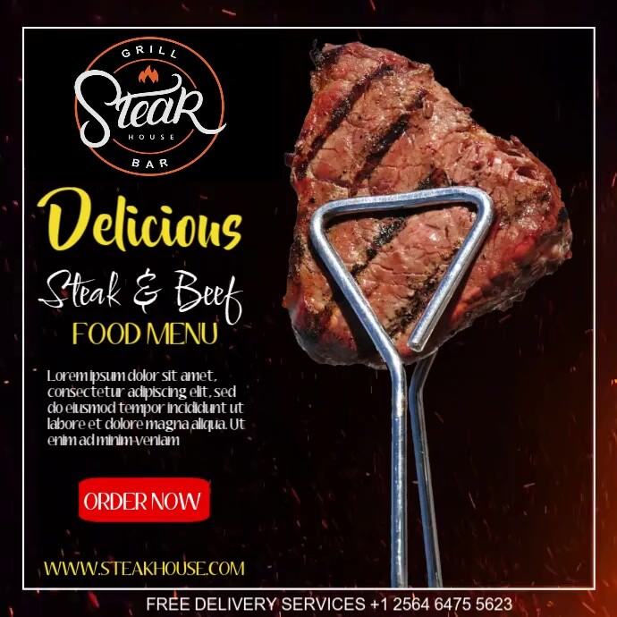 steak Template | PosterMyWall