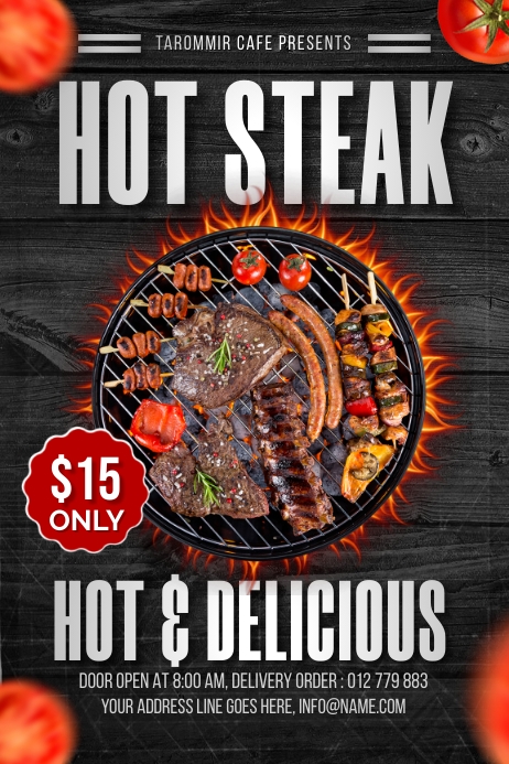 Steak Food Menu Ads Template | PosterMyWall
