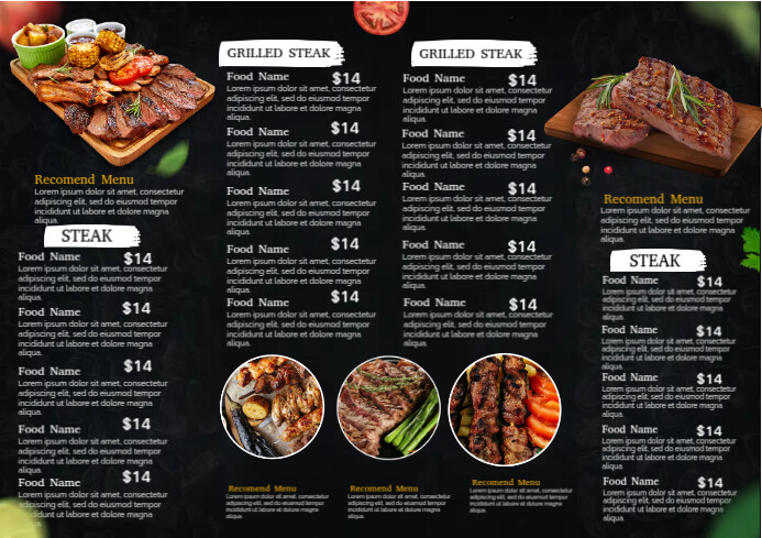 Copy of Steak Food Menu Ads | PosterMyWall