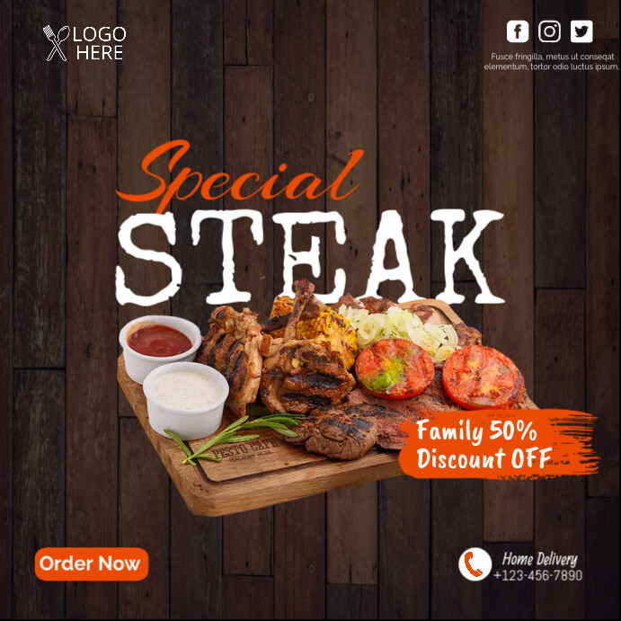 Copy of Steak Food Poster | PosterMyWall