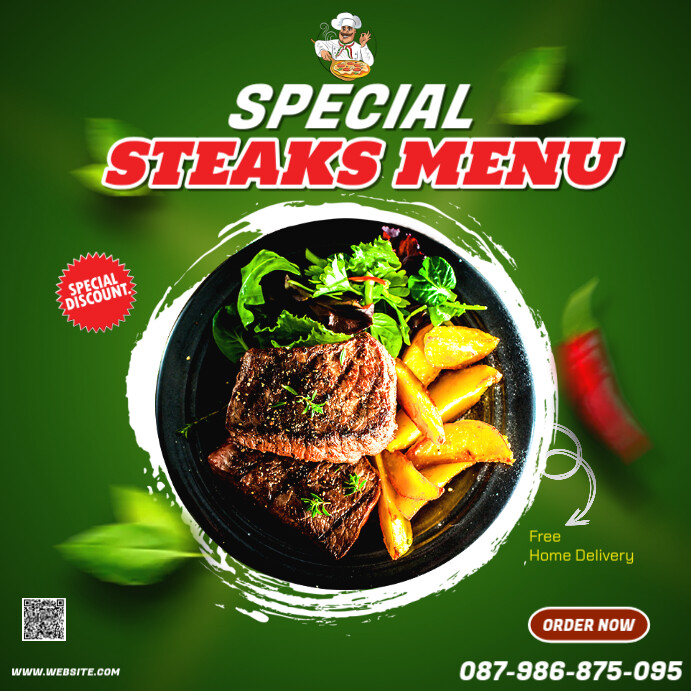 Copy of Steak Fryer Template Instagram Post | PosterMyWall