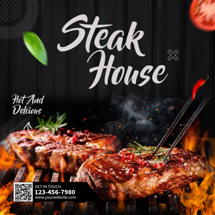 Steak House Flyer Template | PosterMyWall