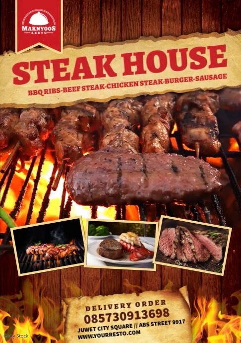 Steak House Promotional Video Template | PosterMyWall