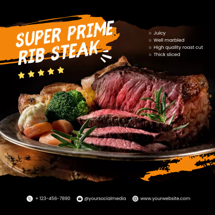 steak menu template | PosterMyWall