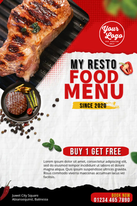 Steak Menu Templates | PosterMyWall