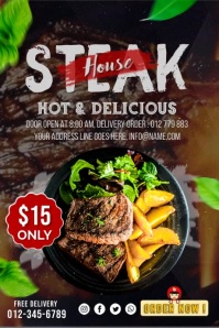 Steak Food Menu Video Ads Template | PosterMyWall