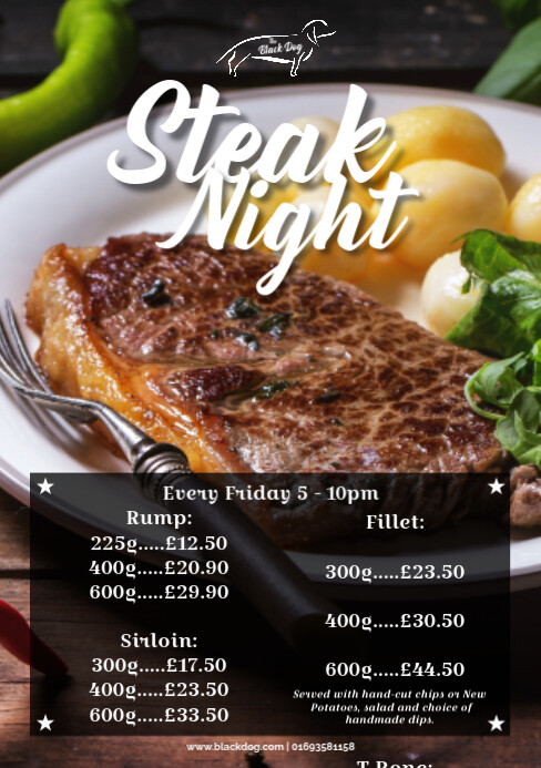 Copy of Steak Night | PosterMyWall