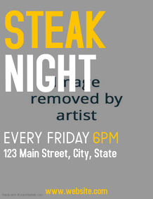 Steak Night Flyer Template | PosterMyWall