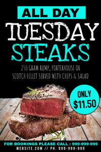 Steak Night Poster Template | PosterMyWall