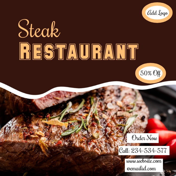 steak restaurant instagram post Template | PosterMyWall