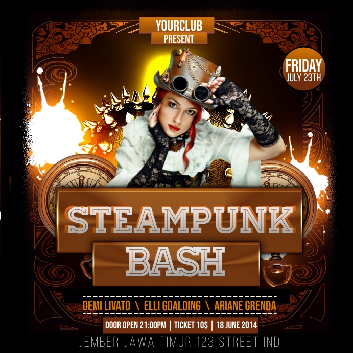 Steampunk Bash Template | PosterMyWall