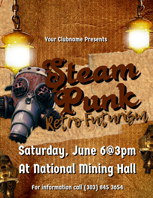 Steampunk Flyer Template | PosterMyWall