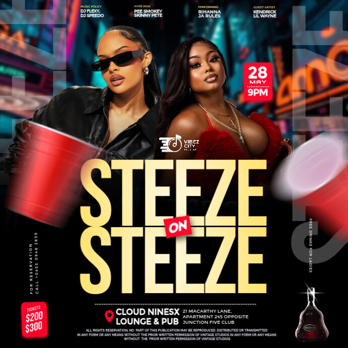 Copy of Steeze on Steeze Night Club Party Flyer for Social Media ...