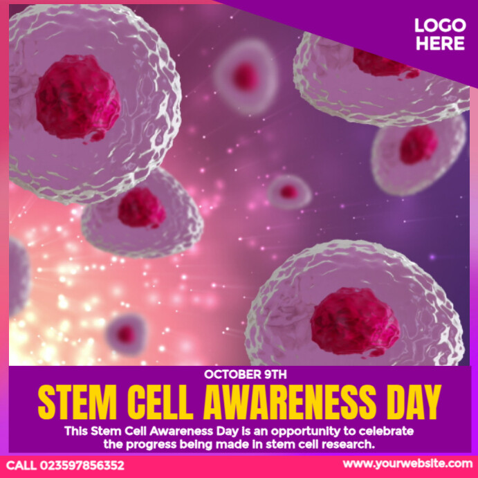 Stem Cell Awareness Day Design Template | PosterMyWall