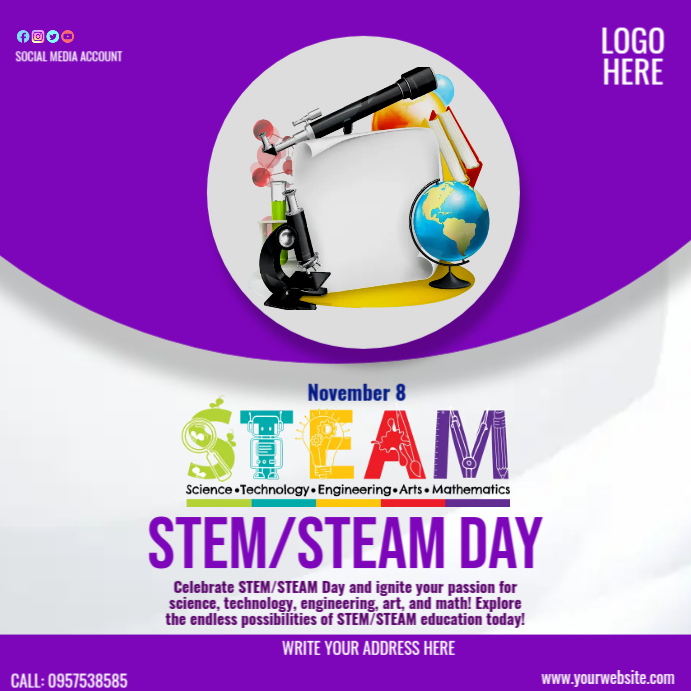 stem/steam day post Template | PosterMyWall