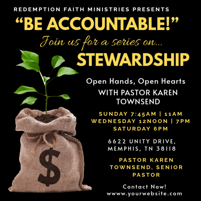 Stewardship Series , sermon , sermon series Template | PosterMyWall
