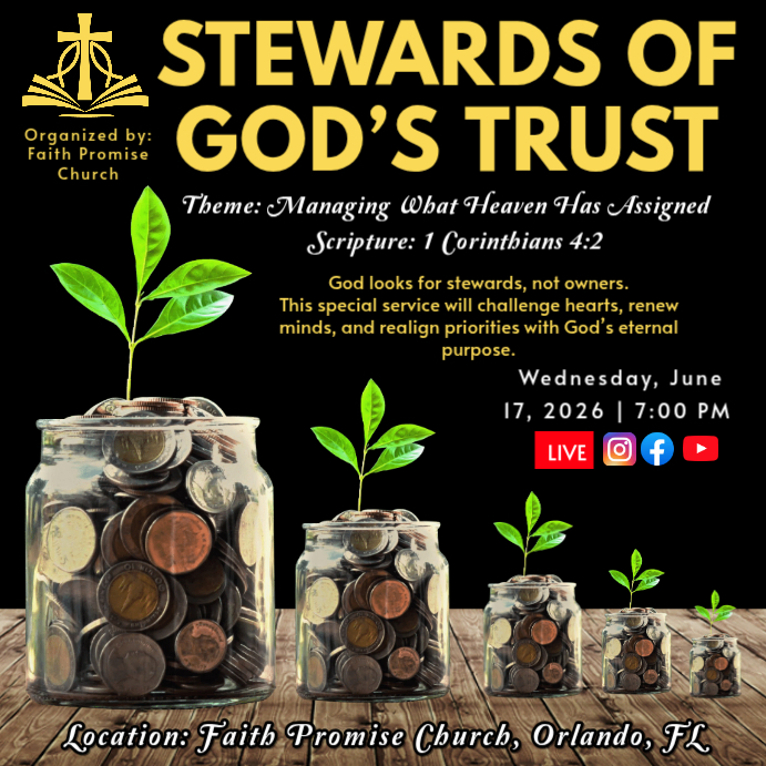 Copy of Stewardship Series , sermon , sermon series | PosterMyWall