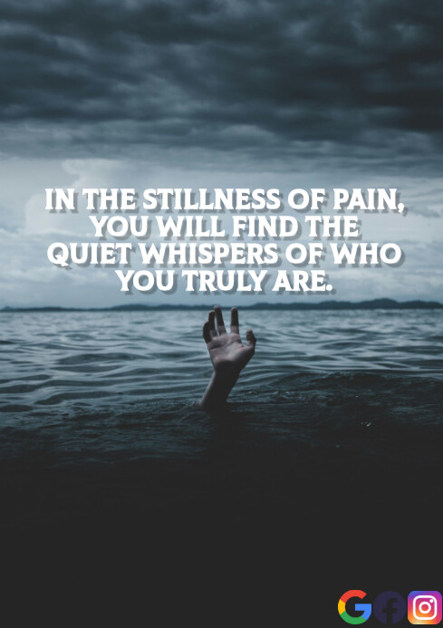 Plantilla de STILLNESS AND PAIN QUOTE TEMPLATE | PosterMyWall