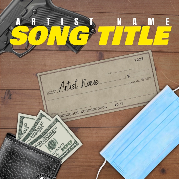 Stimulus Check, GUNS, Money, Album Cover Template | PosterMyWall